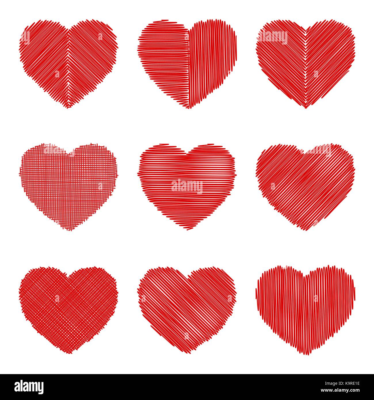 Set doodle valentines day Stock Vector Images - Alamy