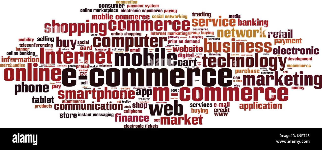 Electronic commerce word cloud concept. Vector illustration Stock ...