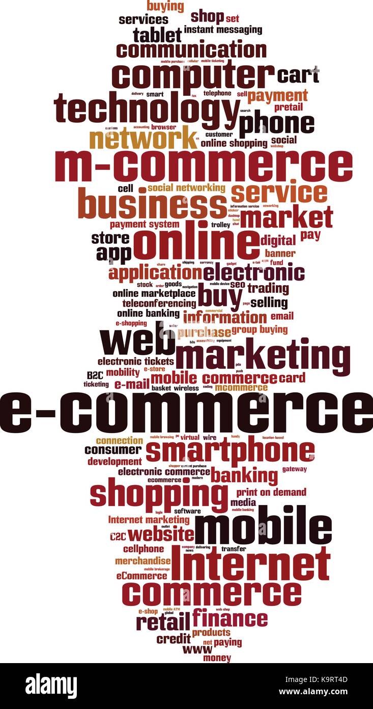 Electronic commerce word cloud concept. Vector illustration Stock ...