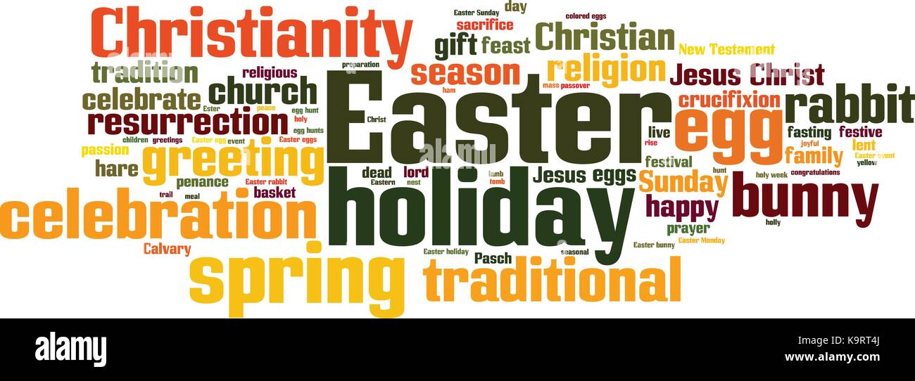 Easter word cloud concept. Vector illustration Stock Vector Image & Art ...