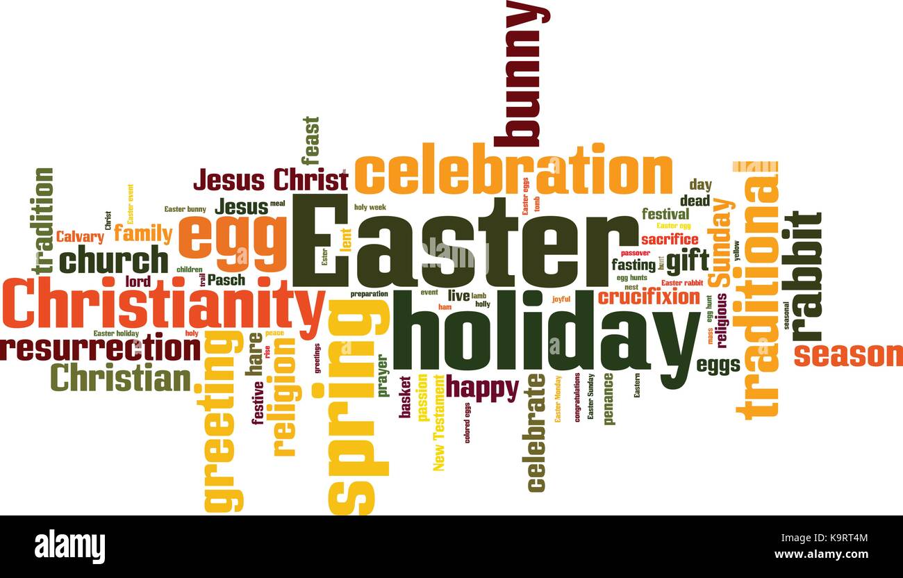 Easter word cloud concept. Vector illustration Stock Vector Image & Art ...