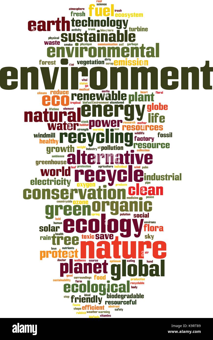 Environment word cloud concept. Vector illustration Stock Vector Image ...