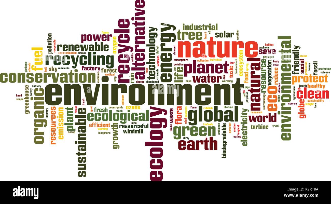 Environment word cloud concept. Vector illustration Stock Vector Image ...