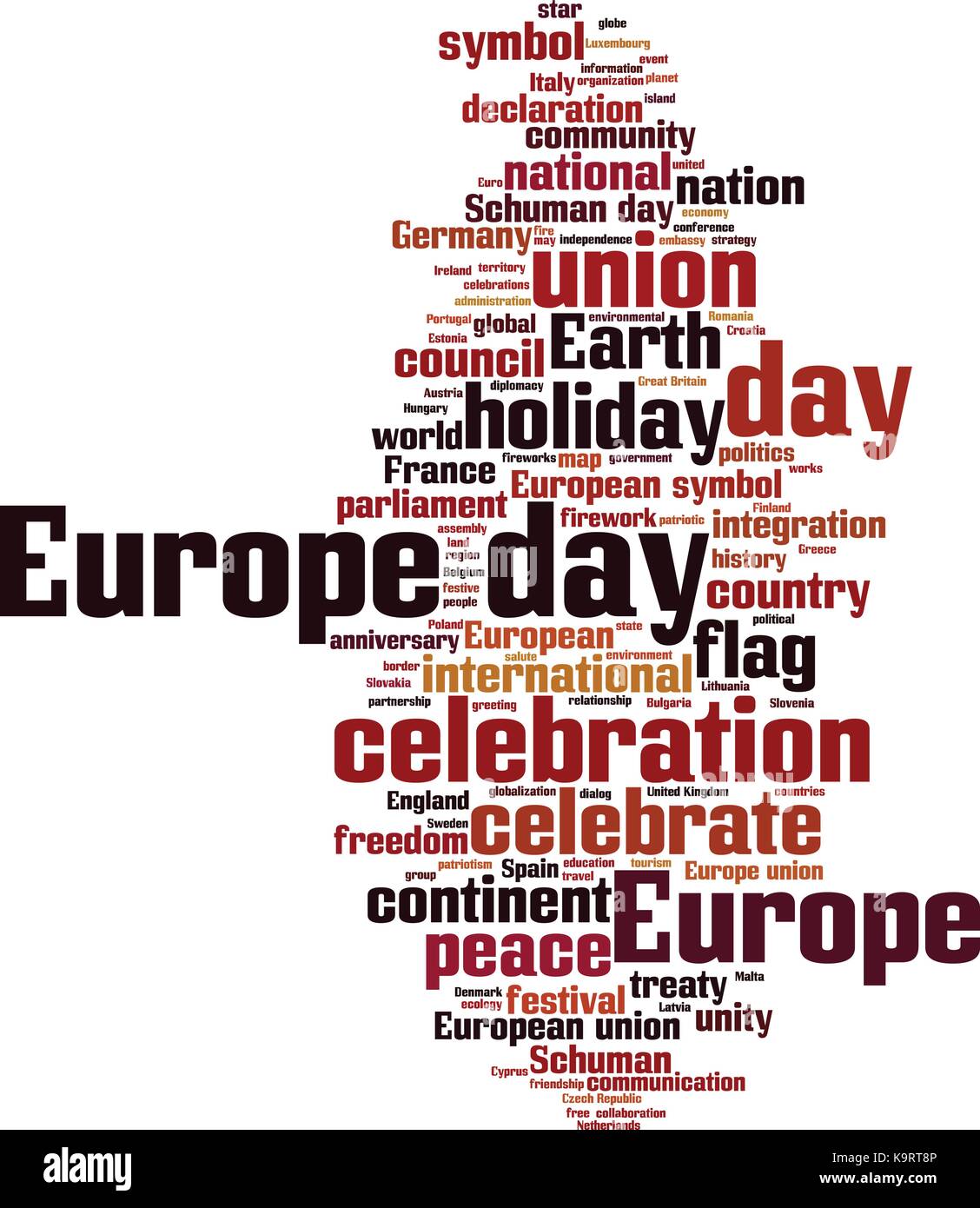Europe day word cloud concept. Vector illustration Stock Vector Image ...