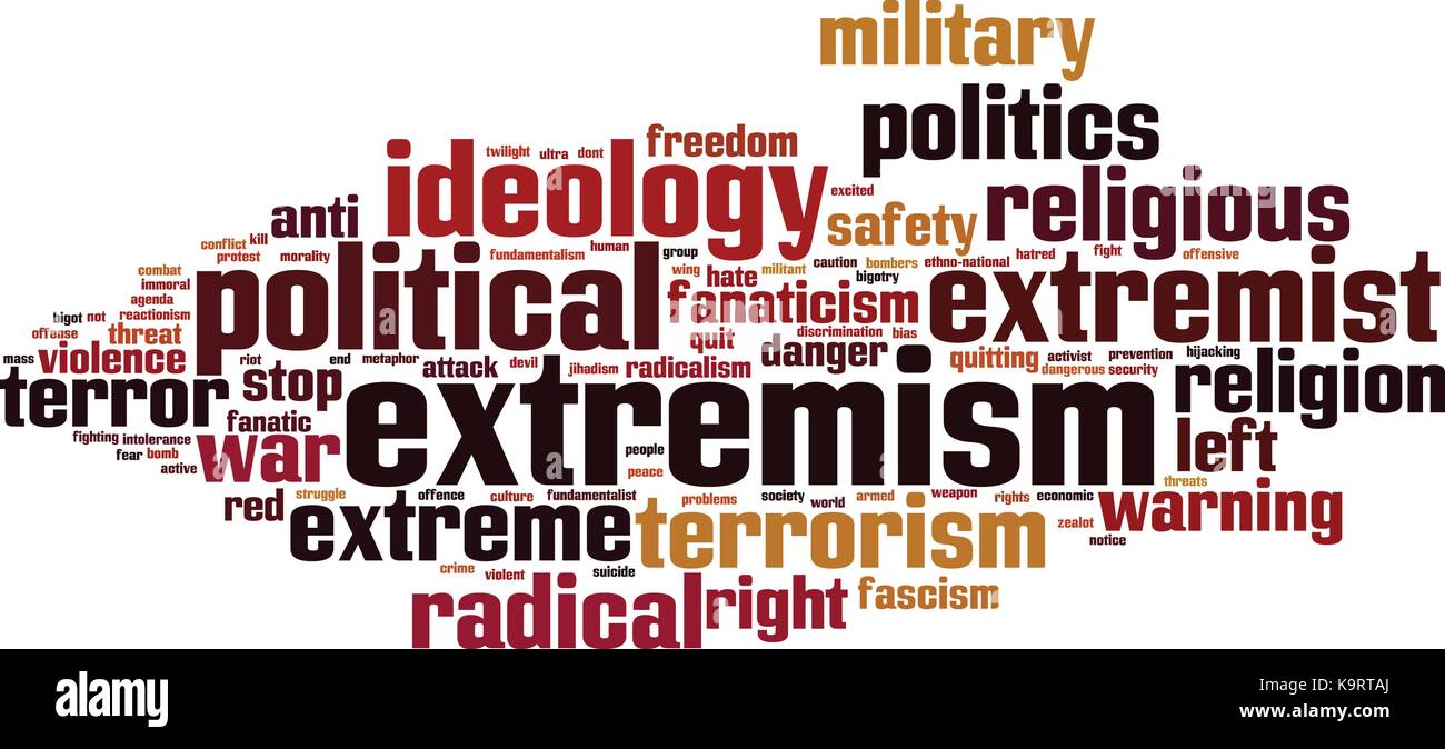 Extremism word cloud concept. Vector illustration Stock Vector Image ...
