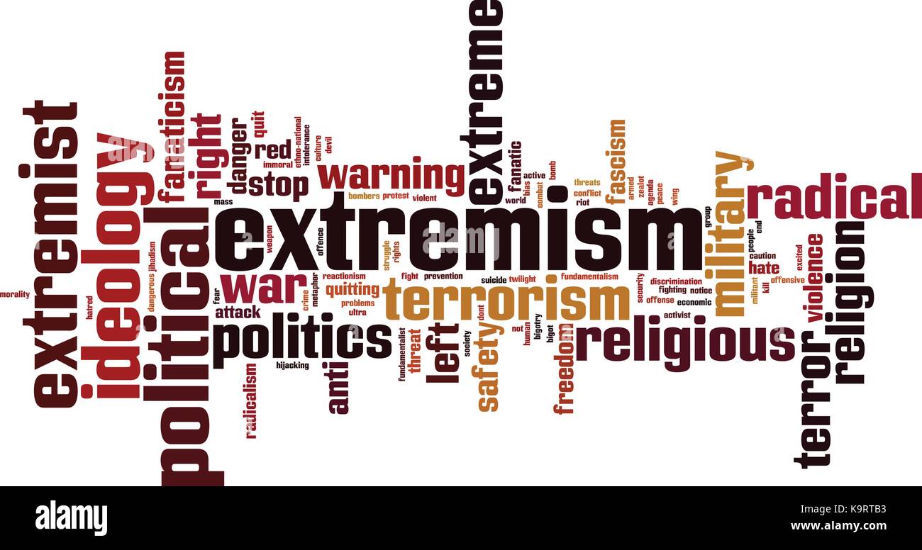Extremism word cloud concept. Vector illustration Stock Vector Image ...