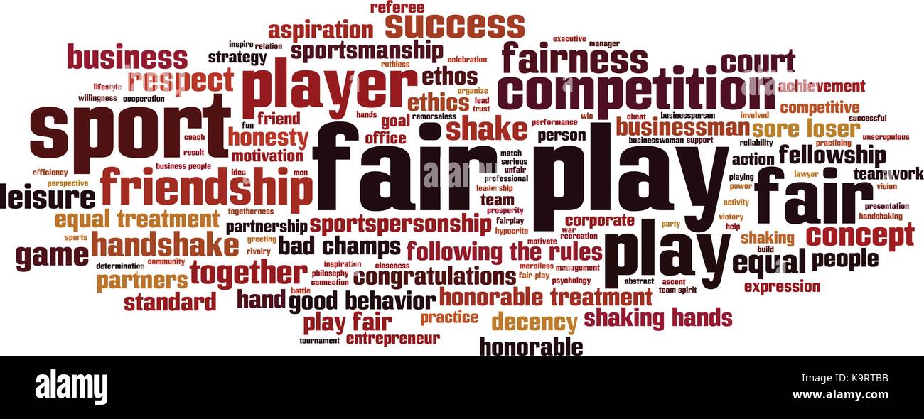 Fair play word cloud concept. Vector illustration Stock Vector Image ...