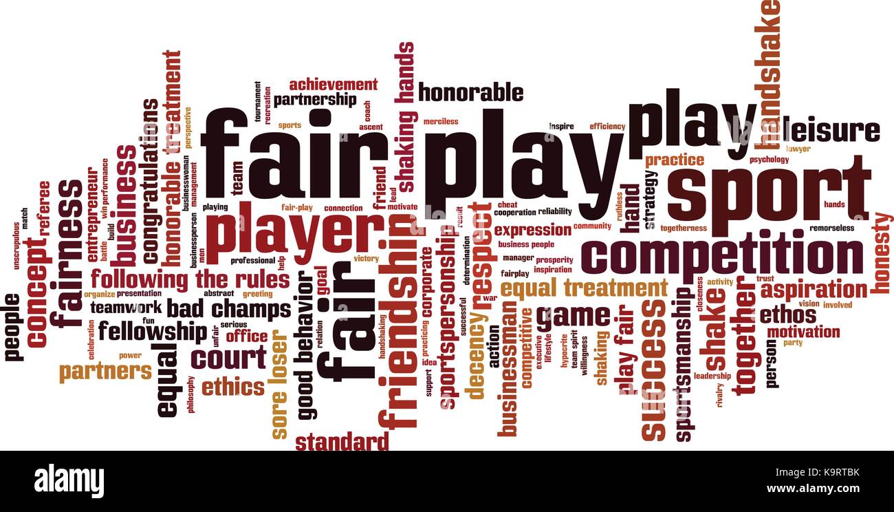 Fair play word cloud concept. Vector illustration Stock Vector Image ...