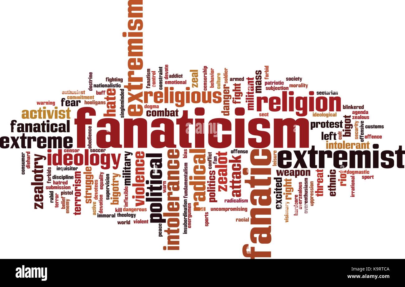 Fanaticism word cloud concept. Vector illustration Stock Vector Image ...