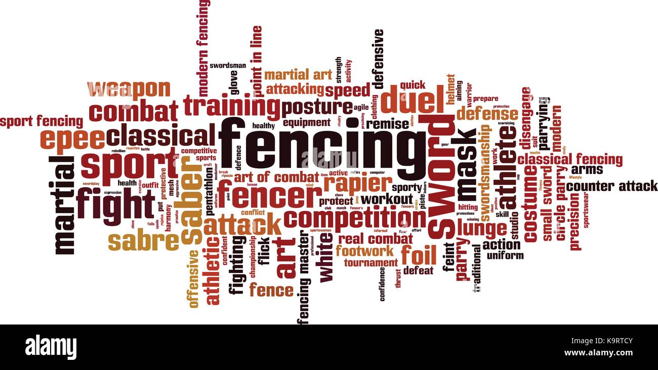 Fencing word cloud concept. Vector illustration Stock Vector Image ...