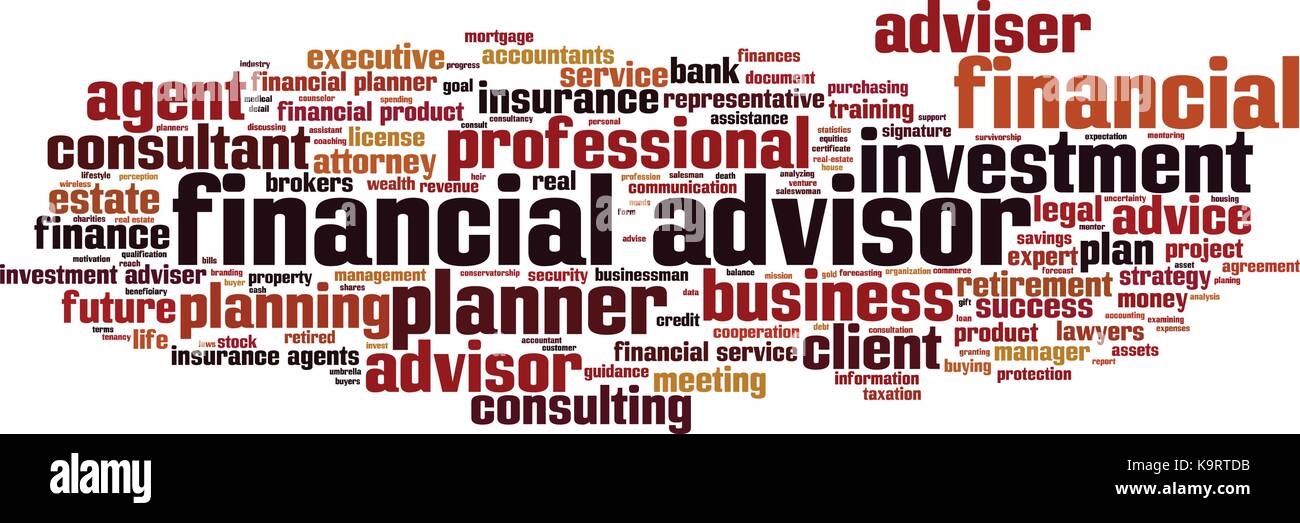 Financial advisor word cloud concept. Vector illustration Stock Vector ...