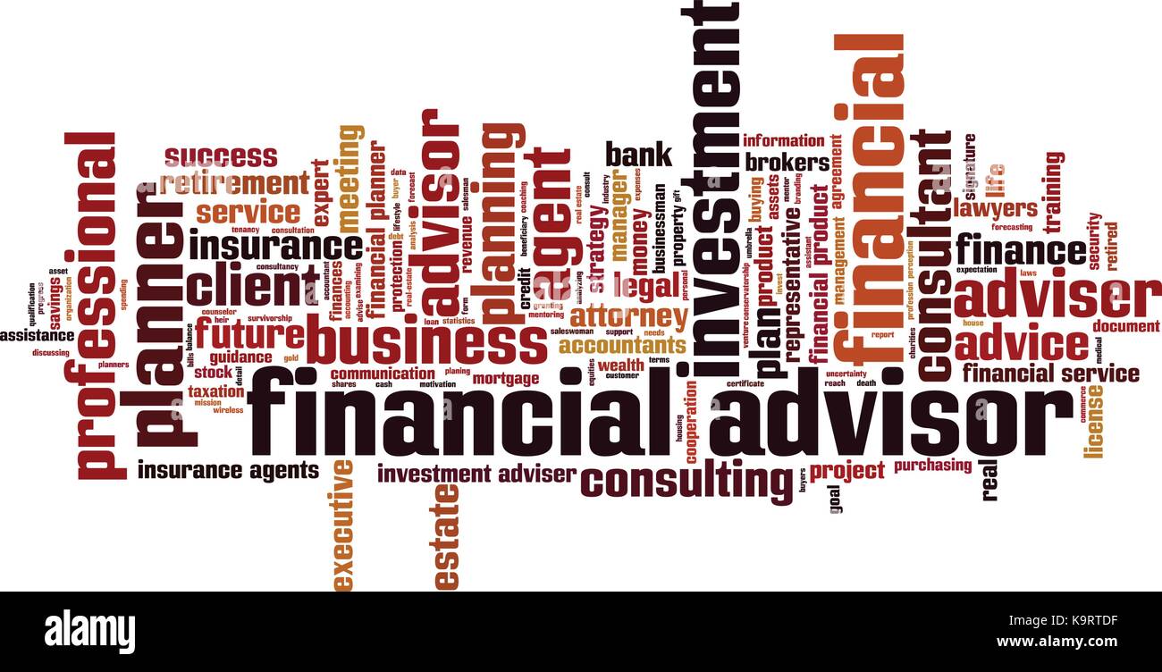 Financial advisor word cloud concept. Vector illustration Stock Vector ...