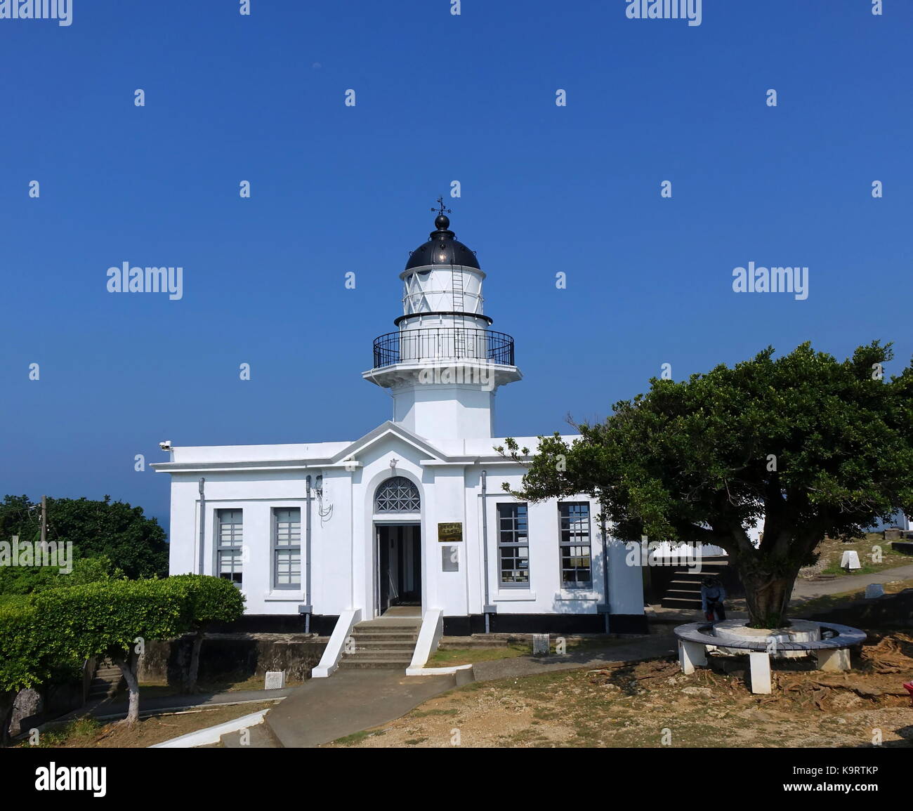 KAOHSIUNG, TAIWAN -- SEPTEMBER 12, 2017: The historic lighthouse on the ...