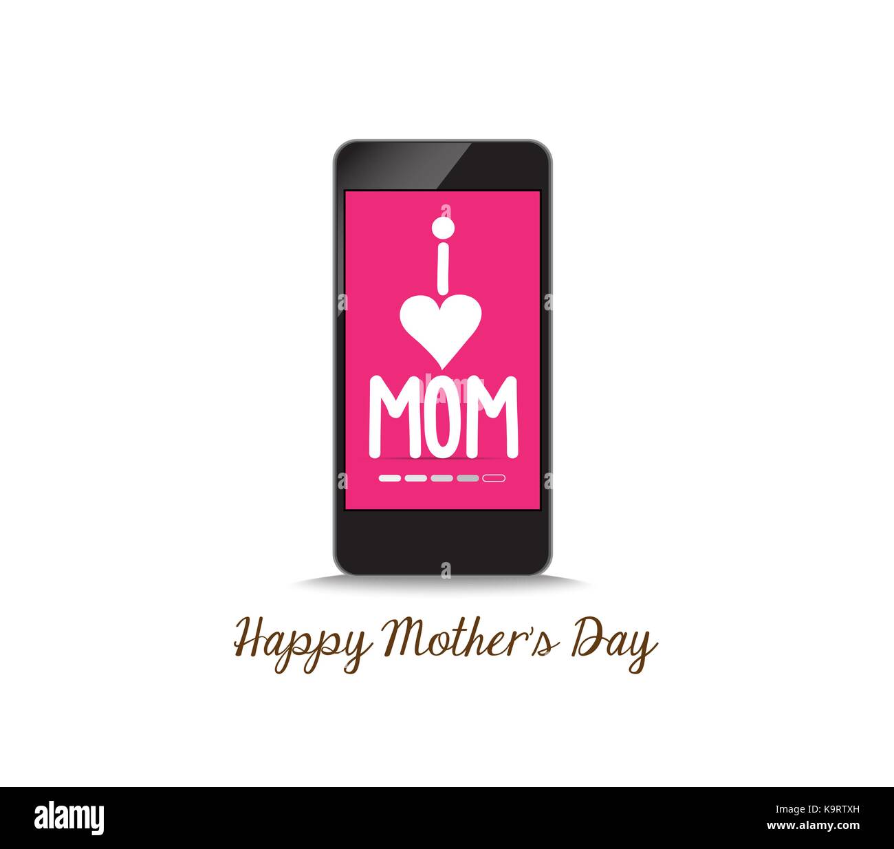 i love mother by phone Stock Vector Image & Art - Alamy