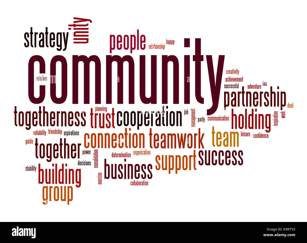 Community word cloud Stock Photo - Alamy