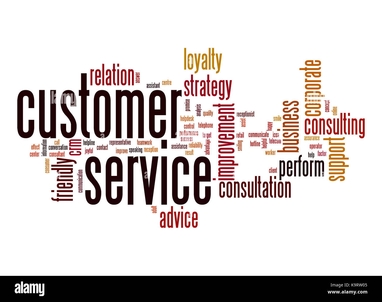 Customer service word cloud Stock Photo - Alamy
