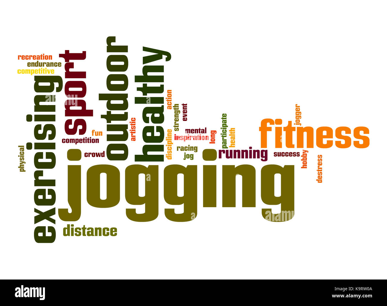 Jogging word cloud Stock Photo - Alamy