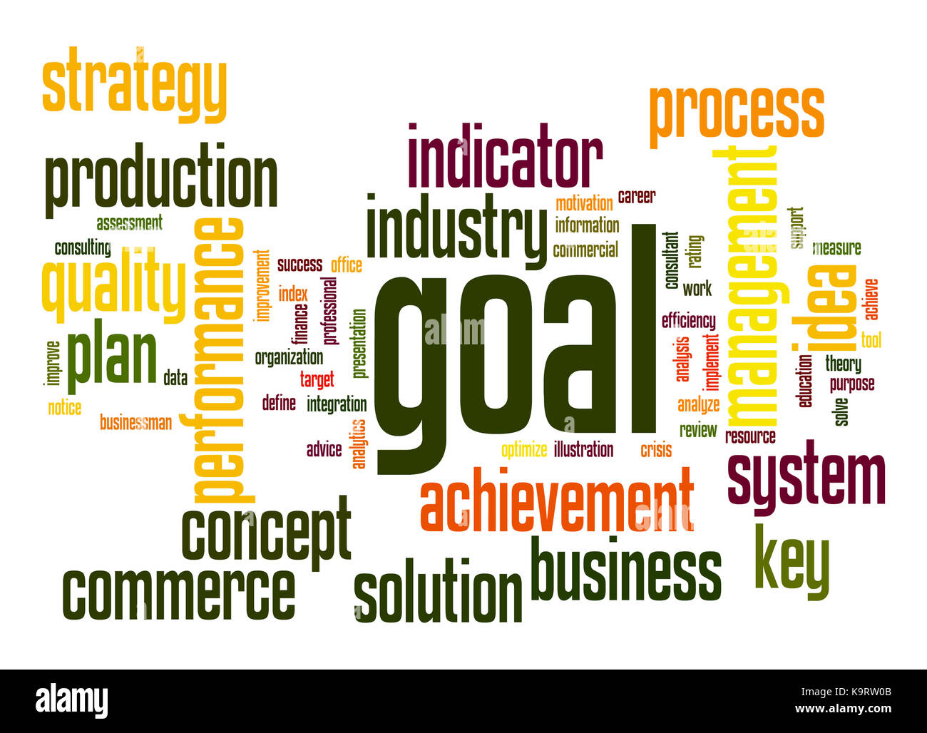 Goal word cloud Stock Photo - Alamy