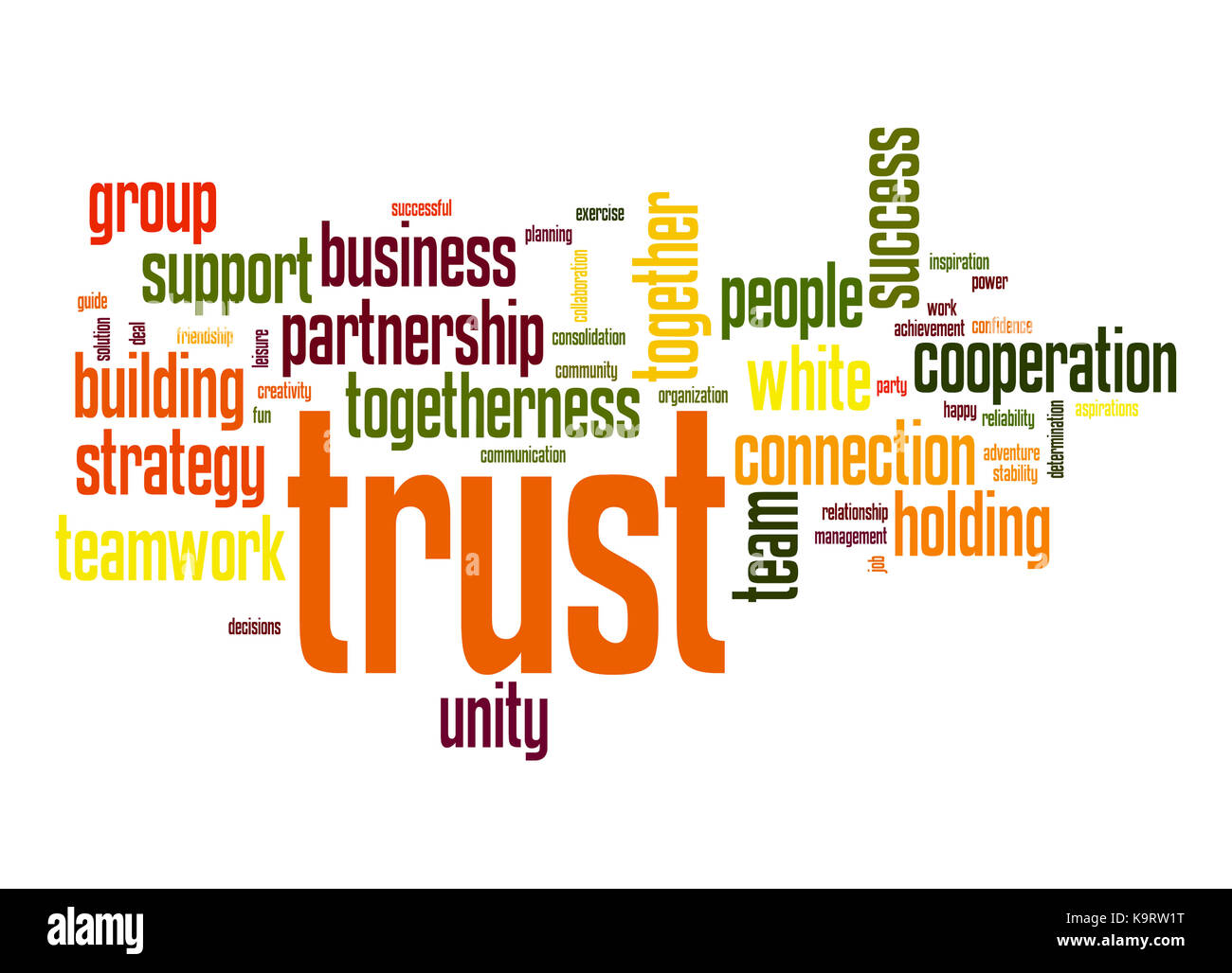 Trust word cloud Stock Photo - Alamy