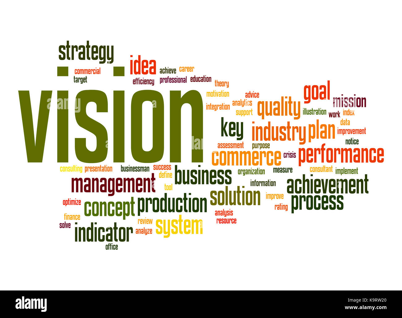 Vision word cloud Stock Photo - Alamy