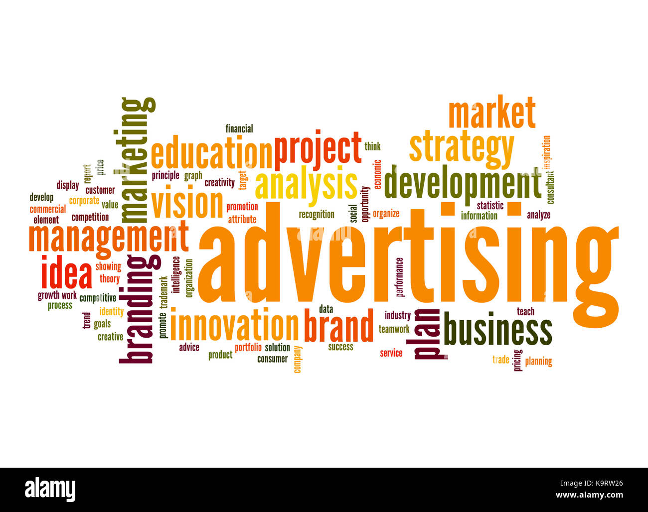 Advertising word cloud Stock Photo - Alamy