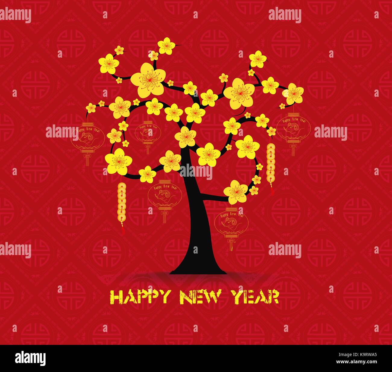 tree design for Chinese New Year celebration Stock Vector Image & Art ...