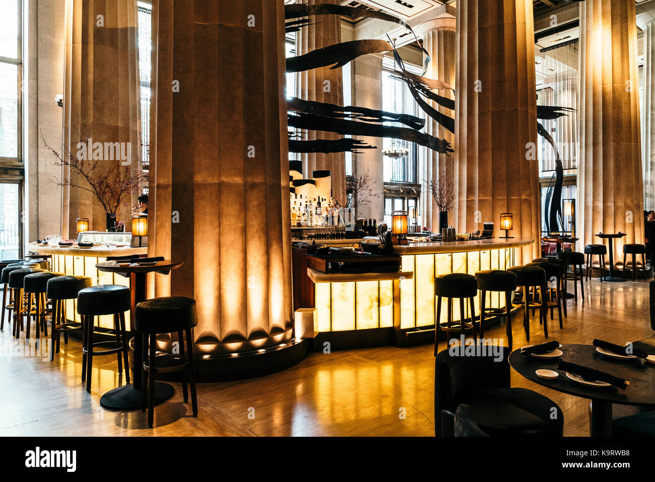 Nobu Downtown flagship restaurant int the financial district Stock ...