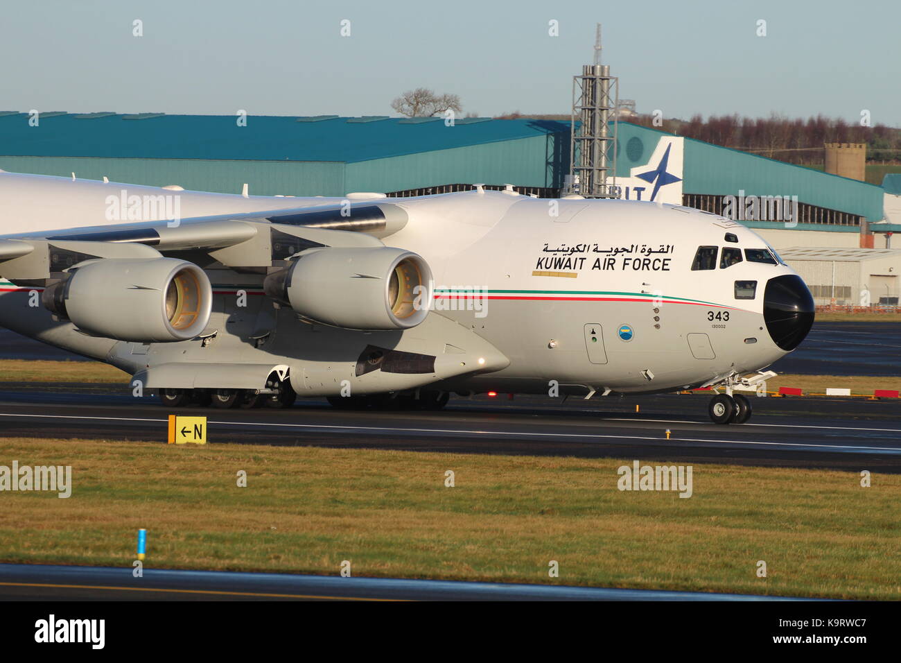 KAF343, a Boeing C-17A Globemaster III operated by the Kuwait Air Force ...