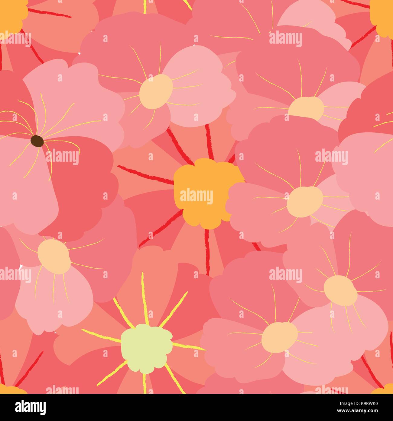 Spring flowers backgrounds - seamless floral pattern Stock Vector Image ...
