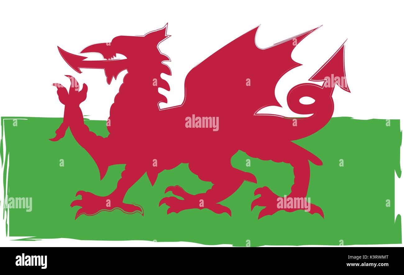 Welsh dragon illustration Stock Vector Images - Alamy