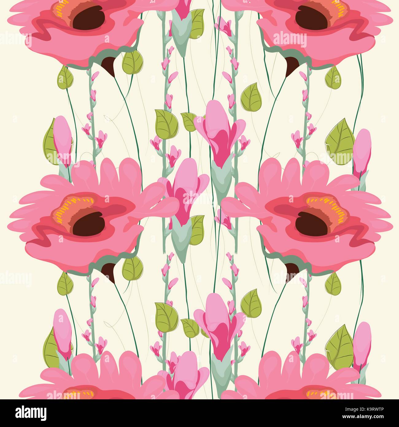 Seamless floral background for easy making seamless pattern Stock ...
