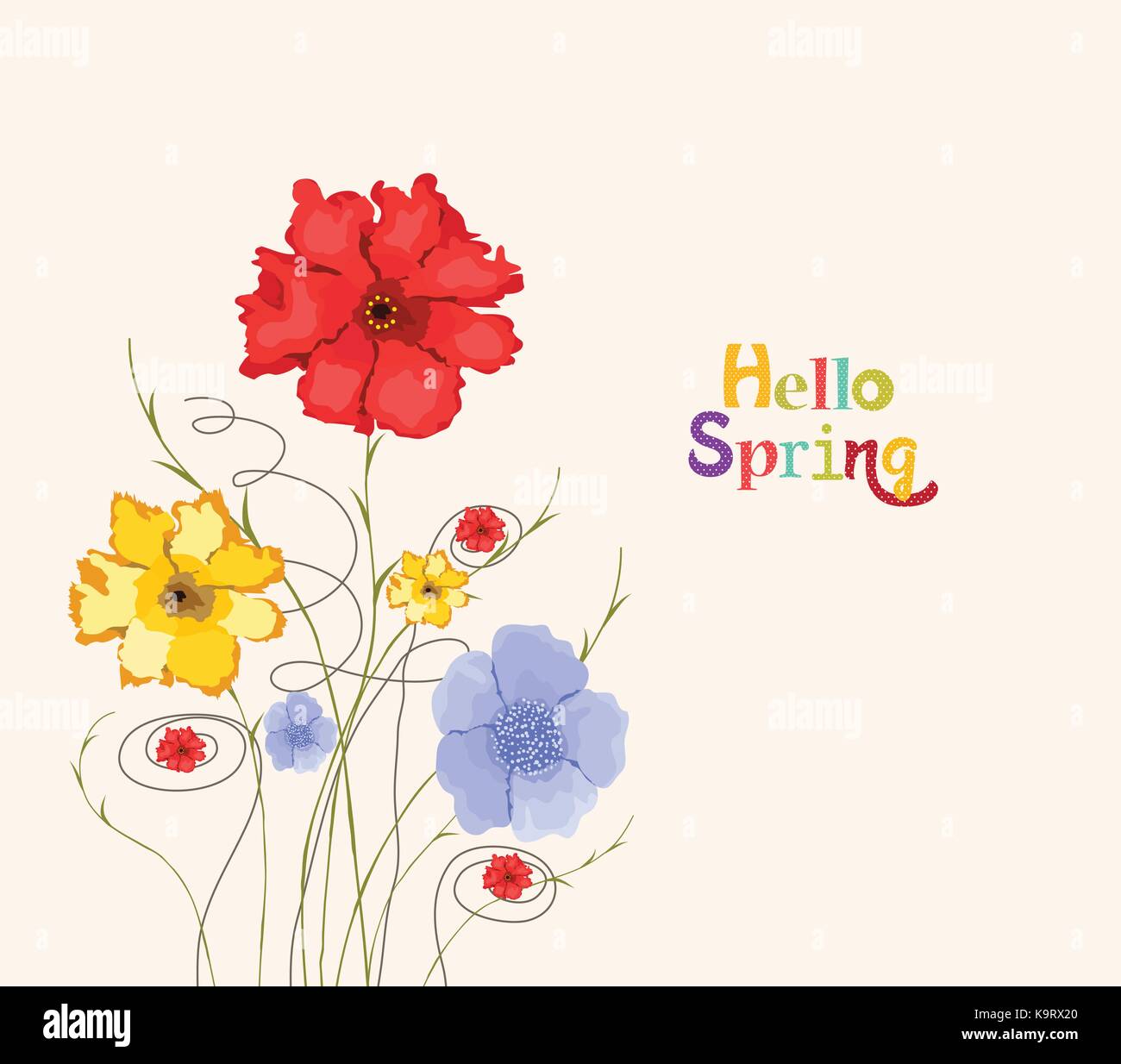 flower background for spring Stock Vector Image & Art - Alamy