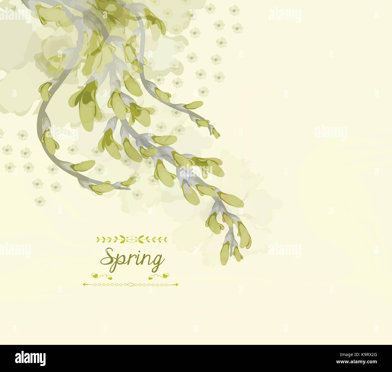 Floral background, spring theme, greeting card Stock Vector Image & Art ...