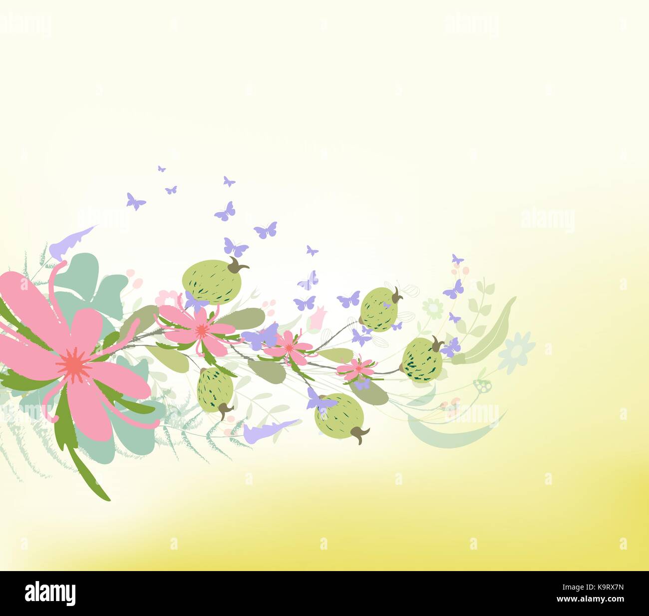 spring with Flower background Designs Stock Vector Image & Art - Alamy