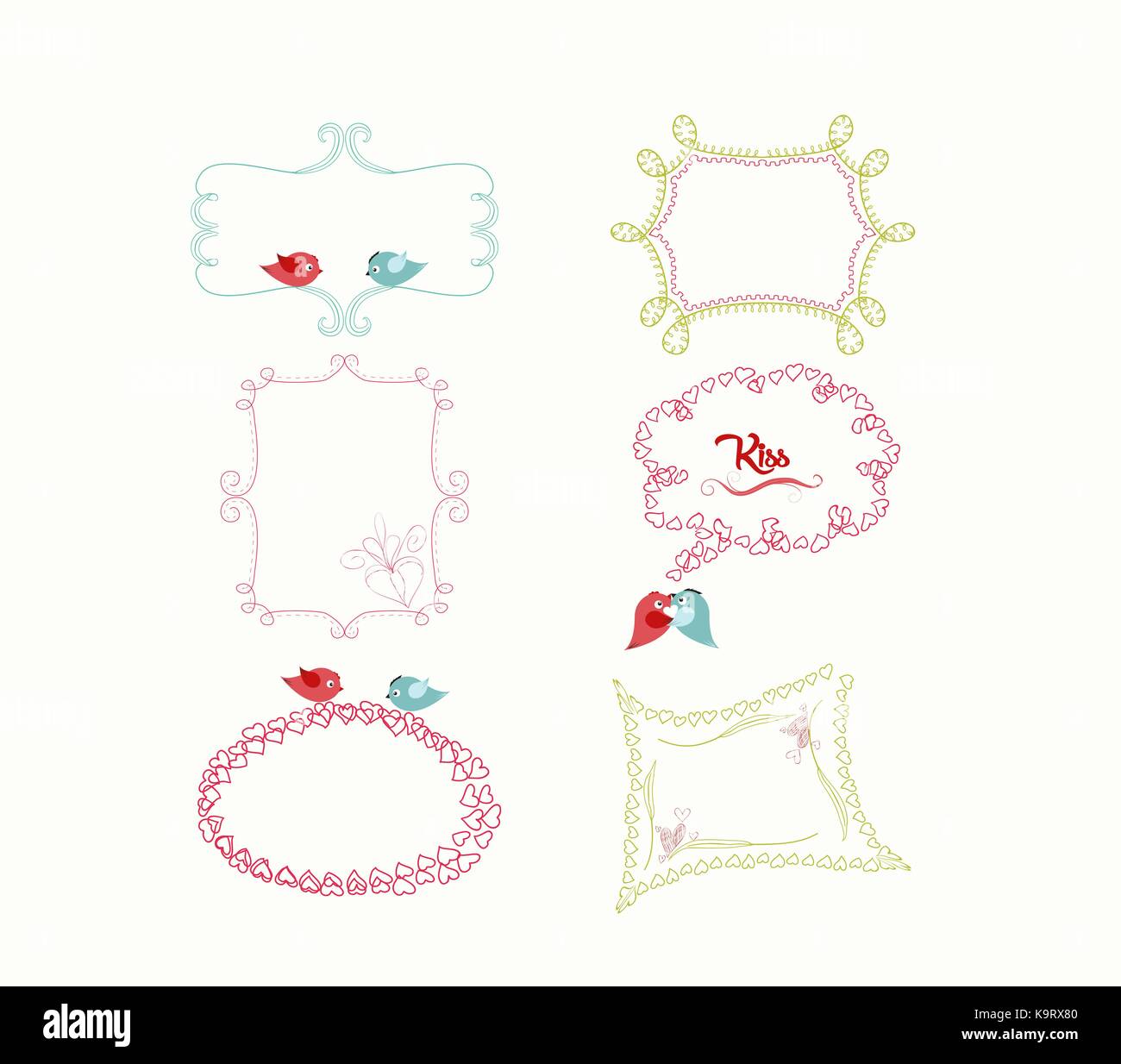 Cute doodle frames Stock Vector Image & Art - Alamy