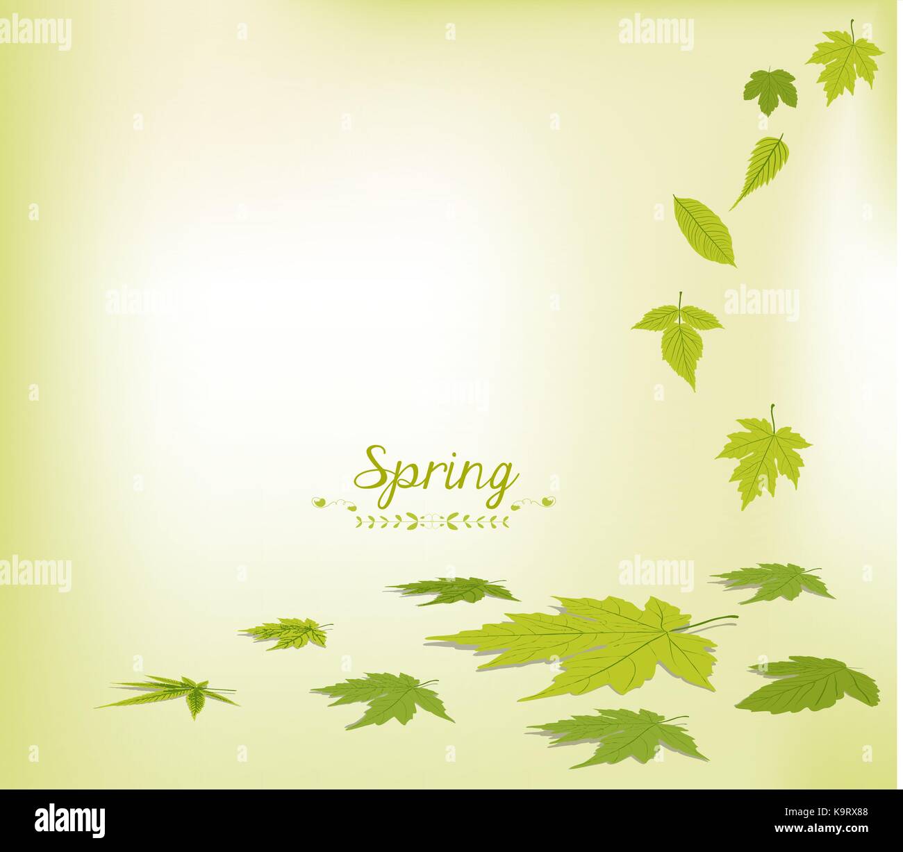 spring faling leaves background Stock Vector Image & Art - Alamy