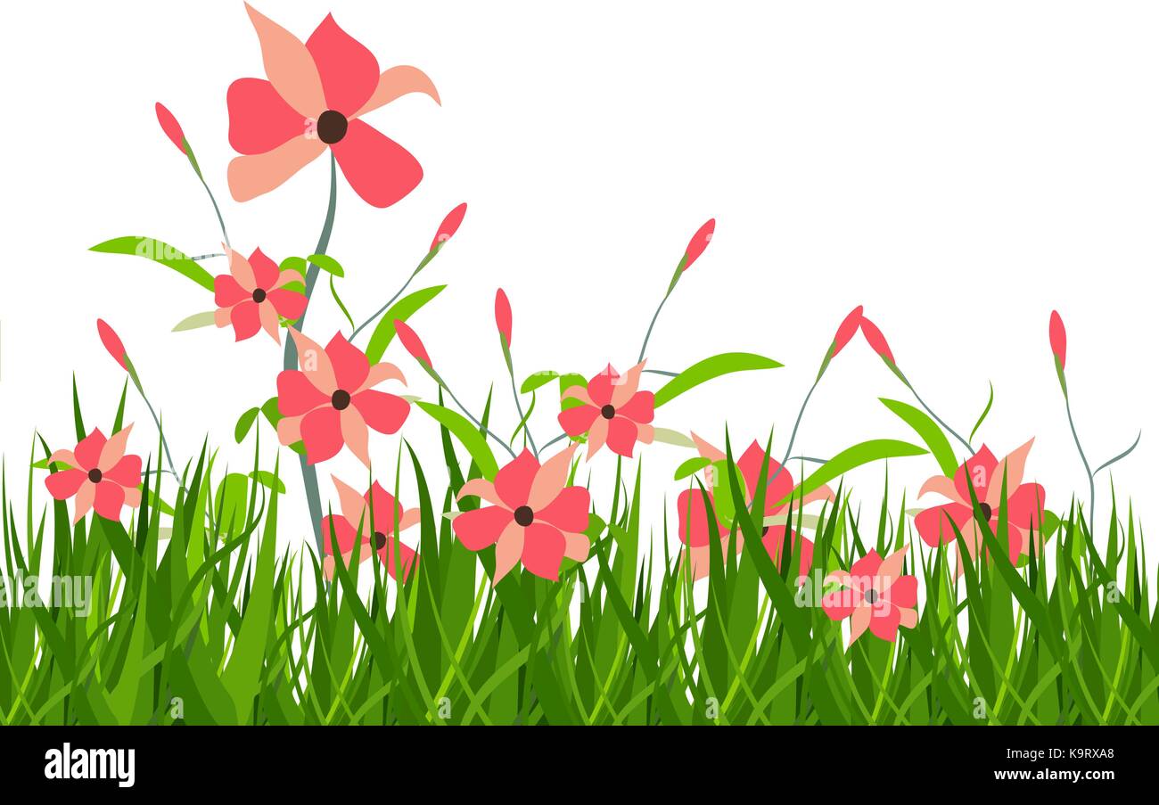 spring with flower Stock Vector Image & Art - Alamy
