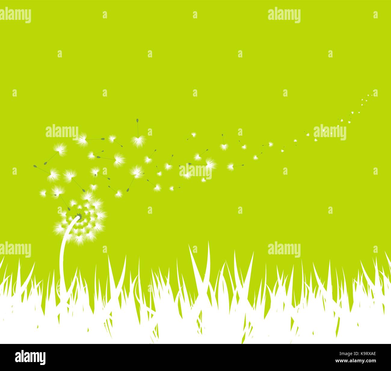 spring with dandelion background Stock Vector Image & Art - Alamy