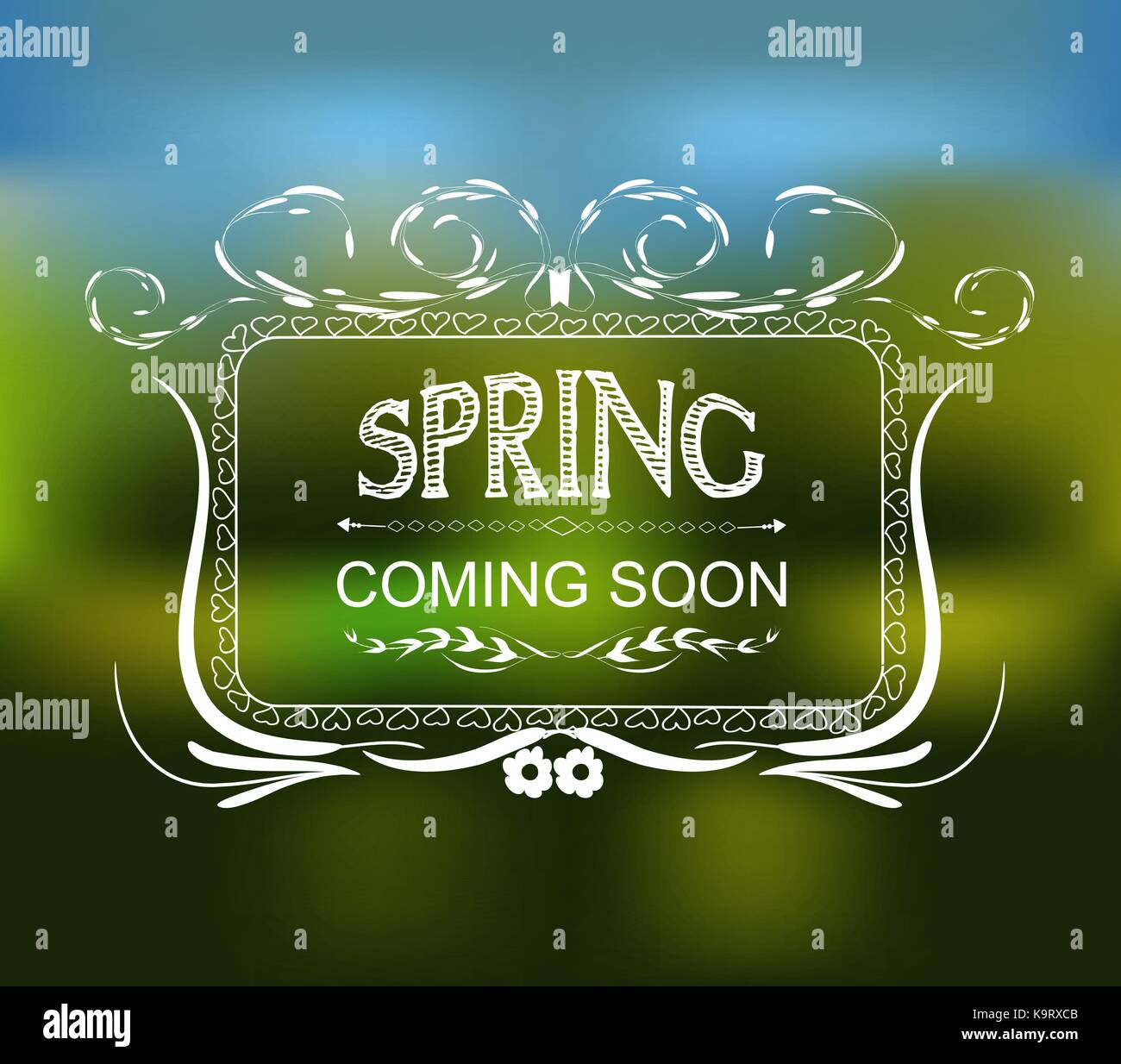Spring coming concept sign hi-res stock photography and images - Alamy
