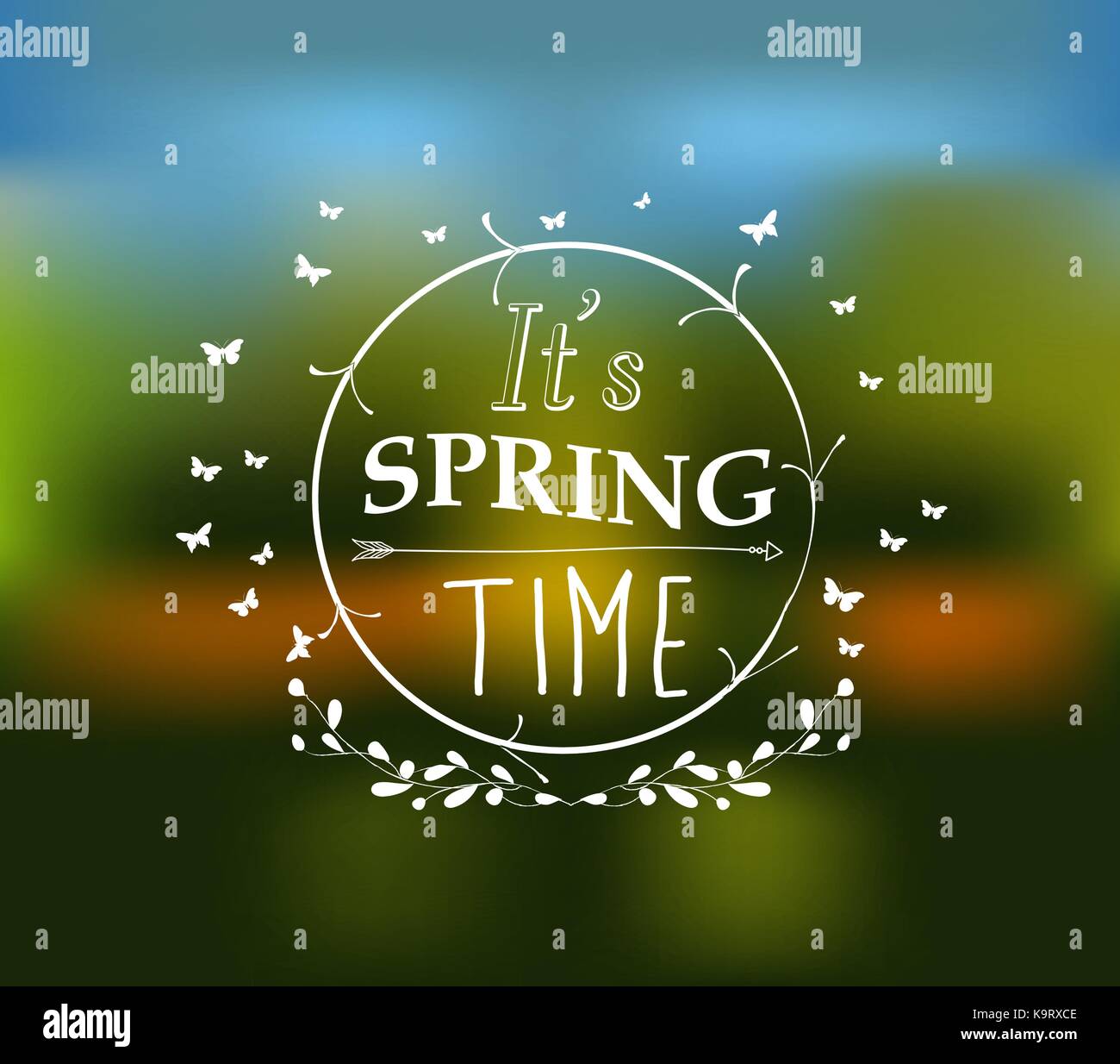 its spring time typographic design Stock Vector Image & Art - Alamy