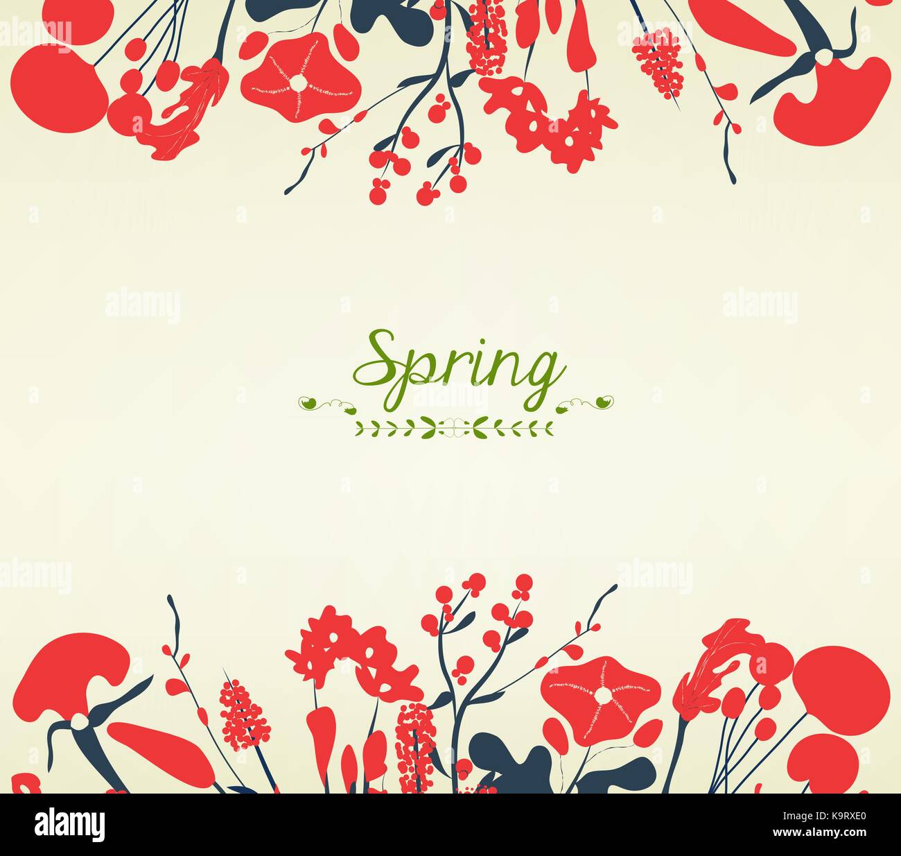 Happy spring flower postcard vintage Stock Vector Image & Art - Alamy