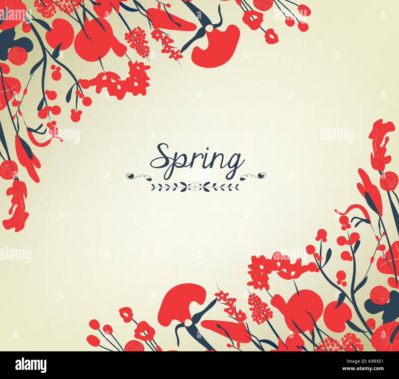 Happy spring flower background vintage Stock Vector Image & Art - Alamy