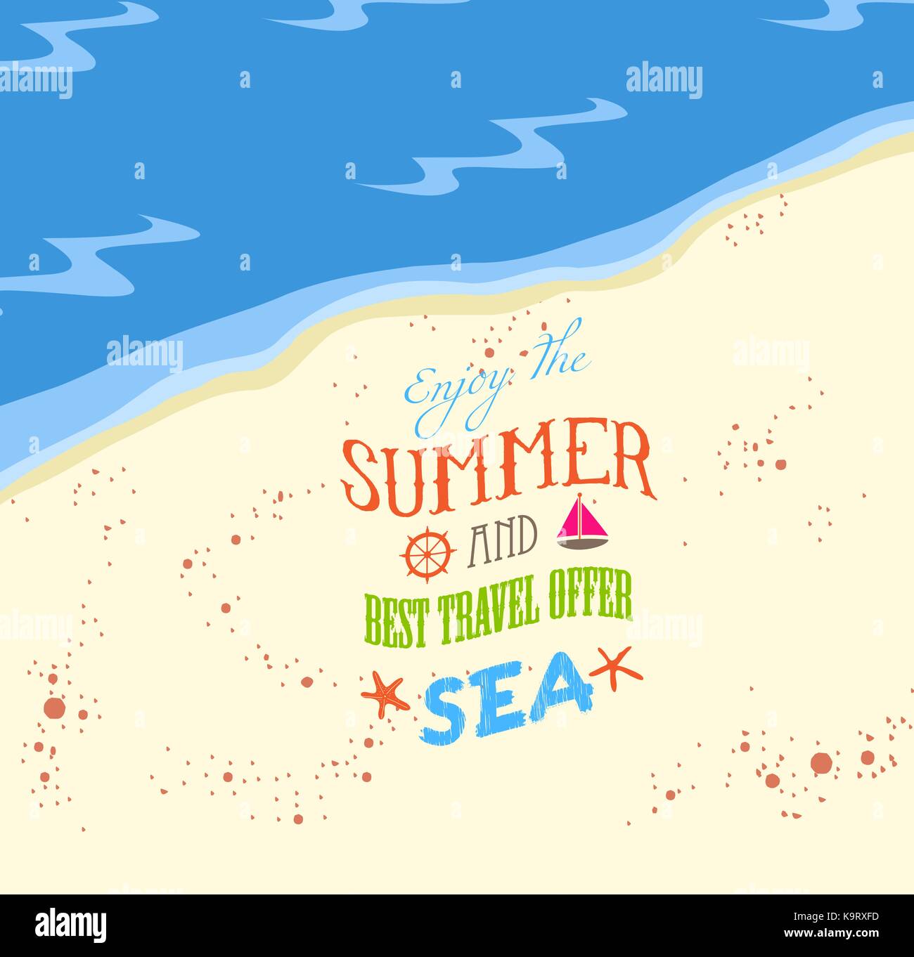enjoy the summer on the beach Stock Vector Image & Art - Alamy