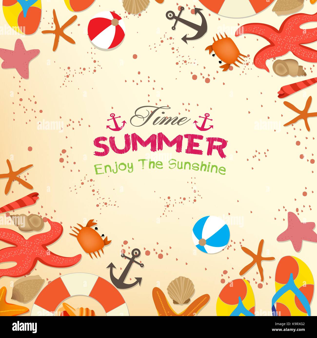 White sand shells background Stock Vector Images - Alamy