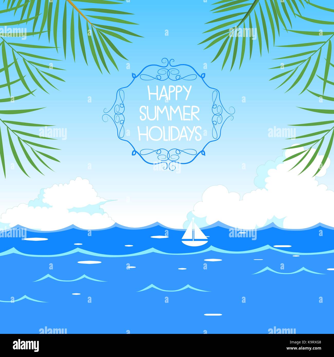 happy summer holidays Stock Vector Image & Art - Alamy