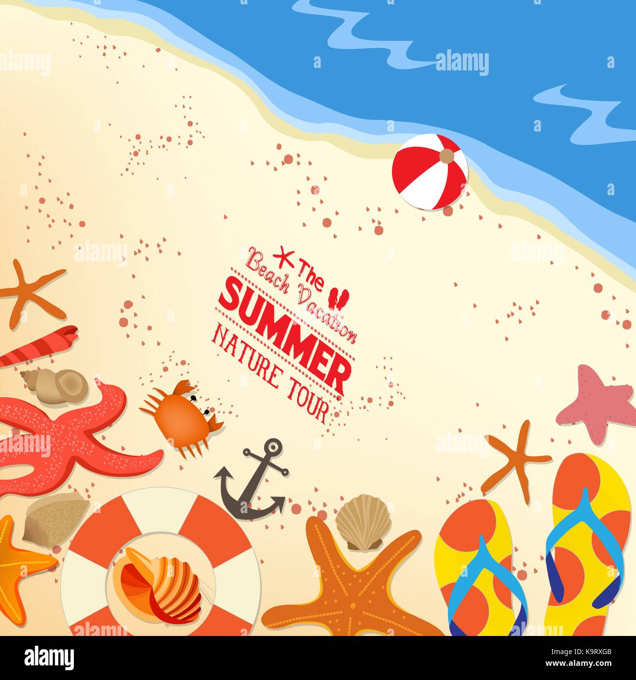 Flip flops shore in Stock Vector Images - Alamy