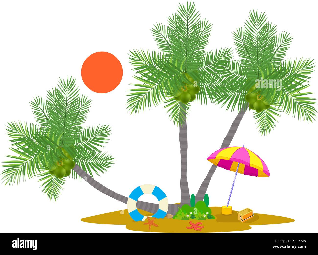 Desert palm trees Stock Vector Images - Alamy