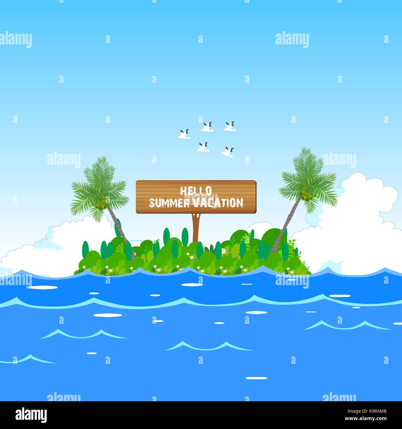 Aquatic coconut trees Stock Vector Images - Alamy