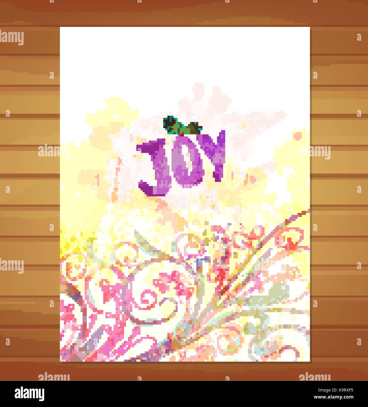 Vintage christmas card watercolor Stock Vector Images - Alamy