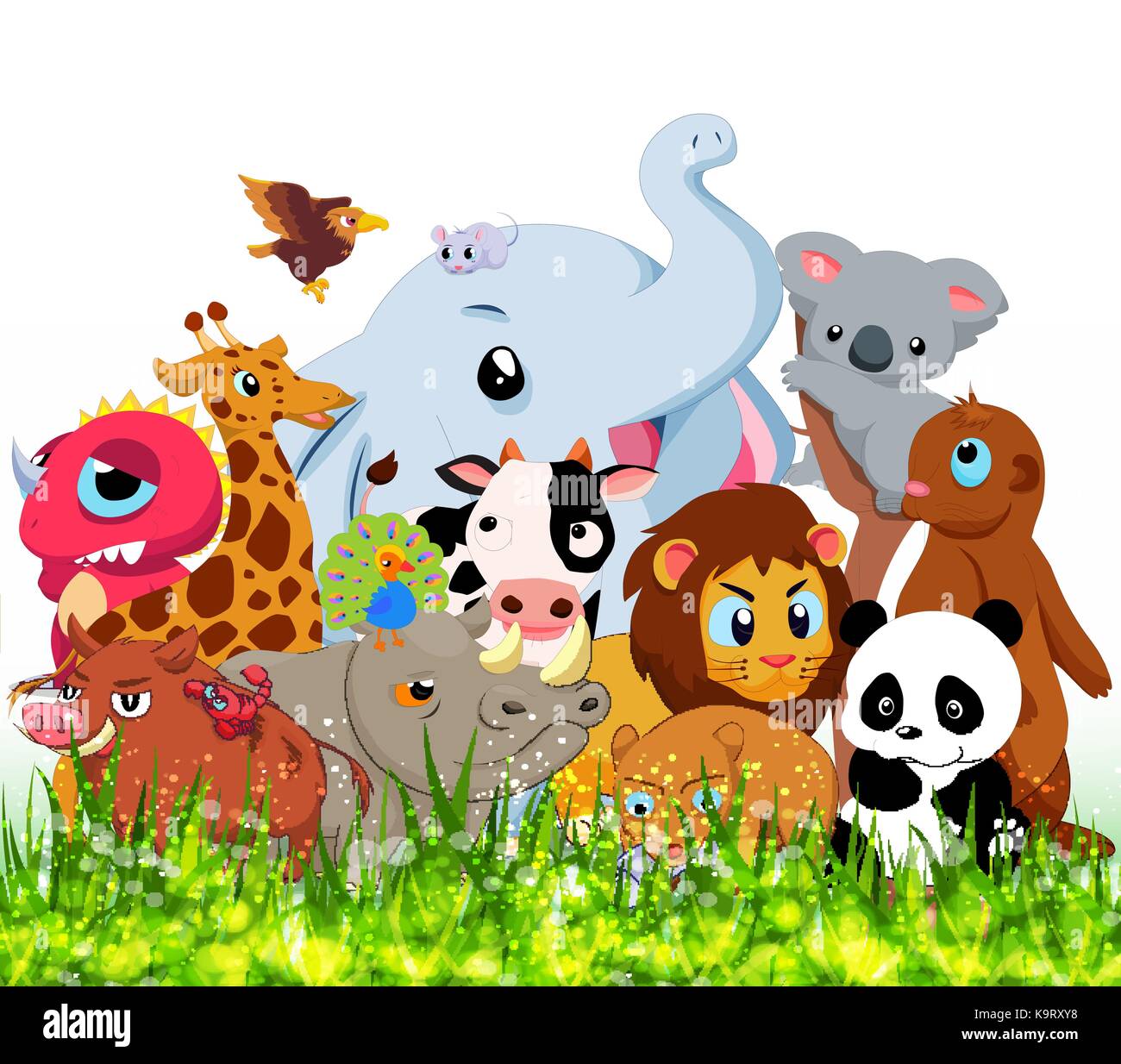 Zebra wild animal leaves Stock Vector Images - Alamy